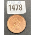 George III half penny 1799 with full lustre - unc
