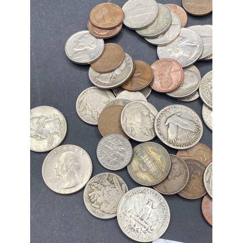 A bag of USA coins