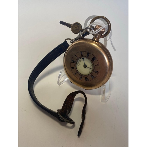 A gents rolled gold pocket watch by LANCASTER watch company with ...