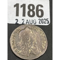 Silver Charles II shilling 1663