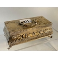 A nineteenth century Dutch casket with bombe shaped sides and hinged ...
