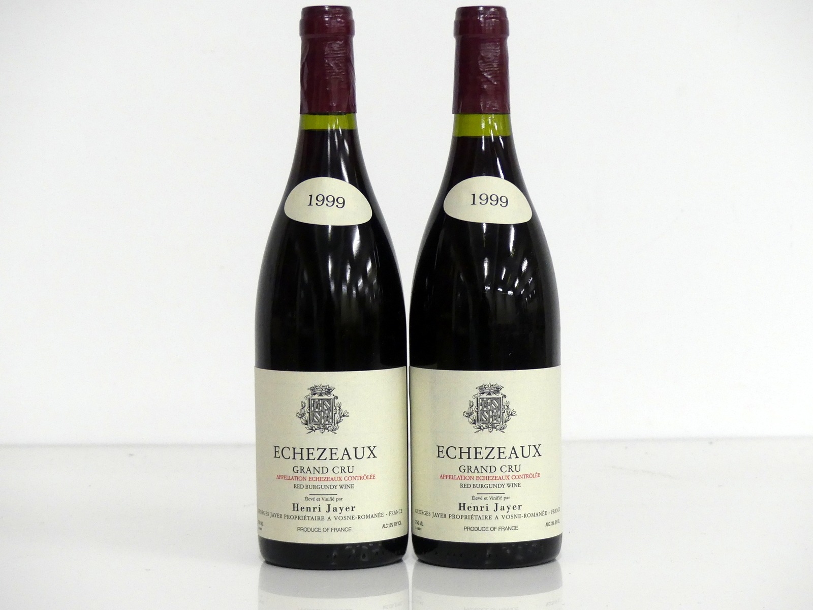 2 bts Echezeaux Grand Cru 1999 Élevé et Vinifie par Henri Jayer ...