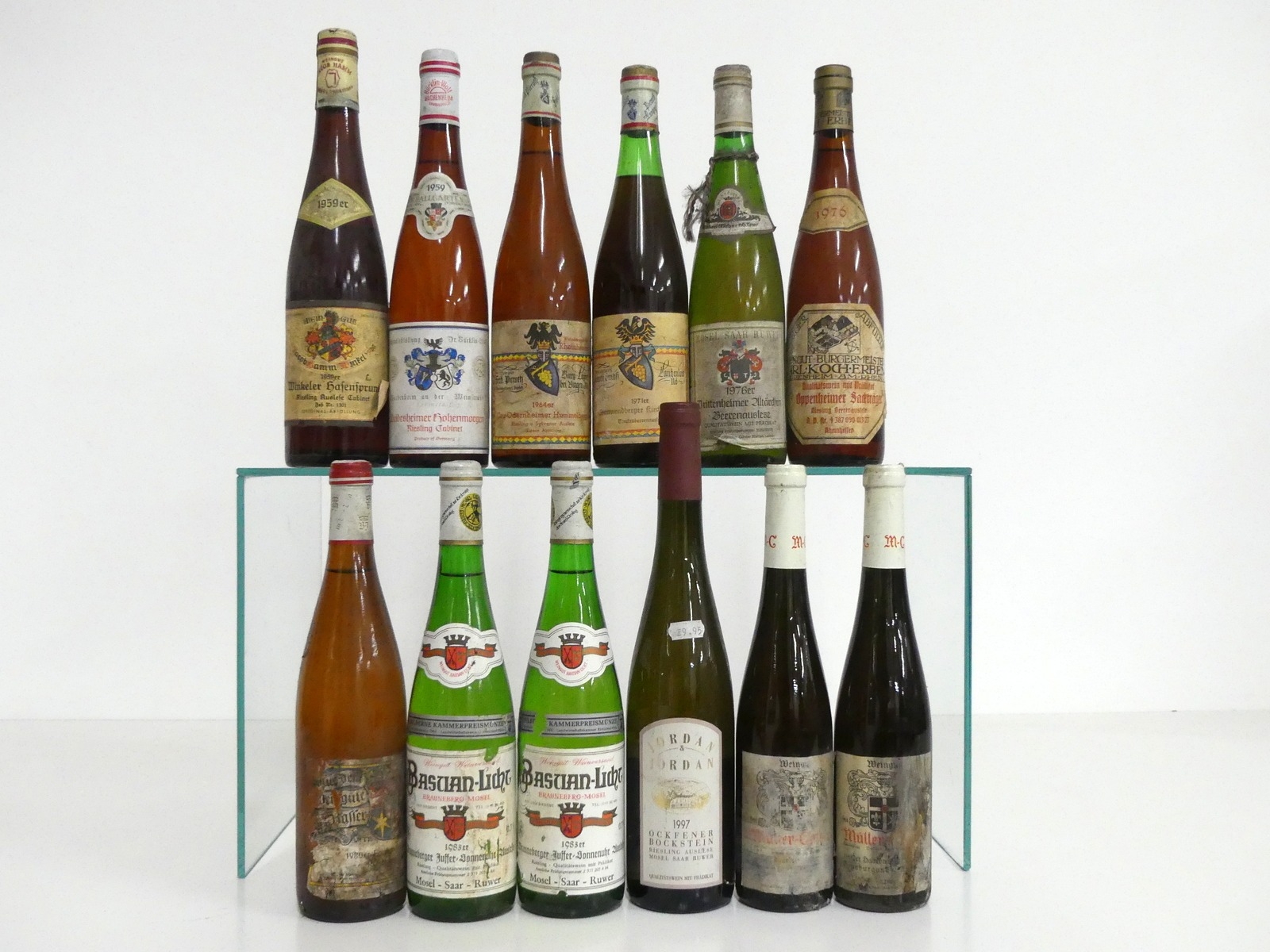 1 bt Jacob Hamm Winkler Hasensprung Riesling Auslese Cabinet 1959 bs, sl torn label 1 bt Arthur Hall