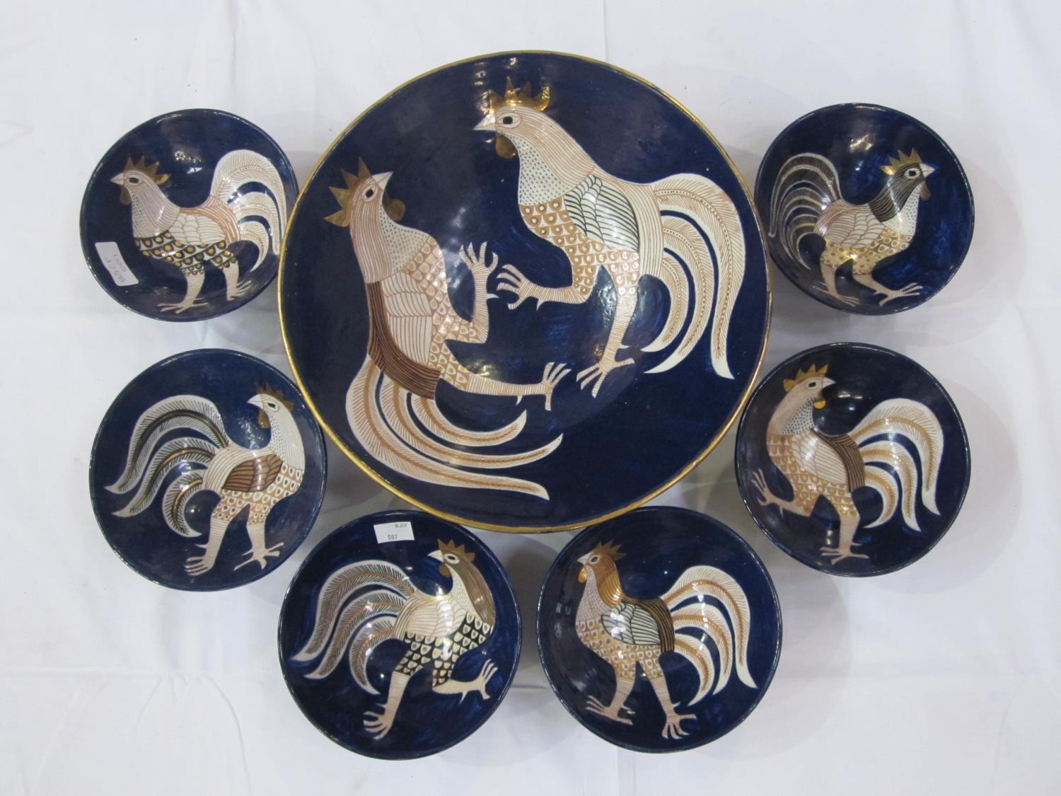 Quantity of studio pottery by Sally Seymour, book illustrator (Penfro ...