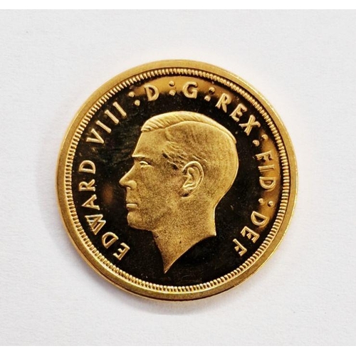 Fantasy Sovereign 1936 Obverse: Edward VIII facing left, Reverse ...