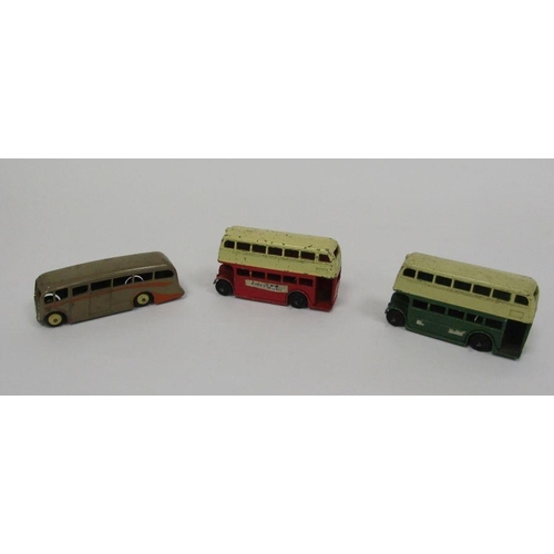 Dinky diecast model cars to include 2x 29c Double deck bus- one with ...