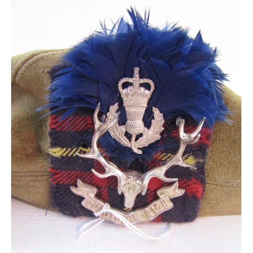 Queen's Own Highlanders Tam O'Shanter and Glengarry with white metal ...