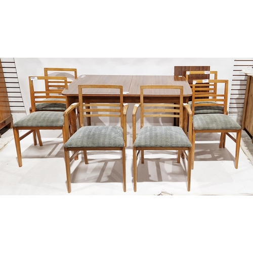 Vesper mid-century "Hopewell" extending dining table and six chairs ...