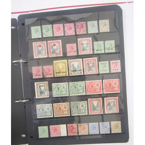 Bahamas Stamps: QV-QEII collection in red folder of mint and used ...