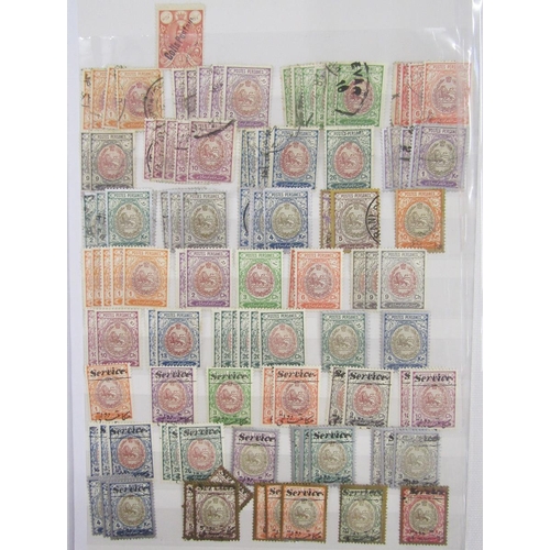 Stamps of Persia/Iran: Large A4 SG 64-page maroon stock-book, remnant ...