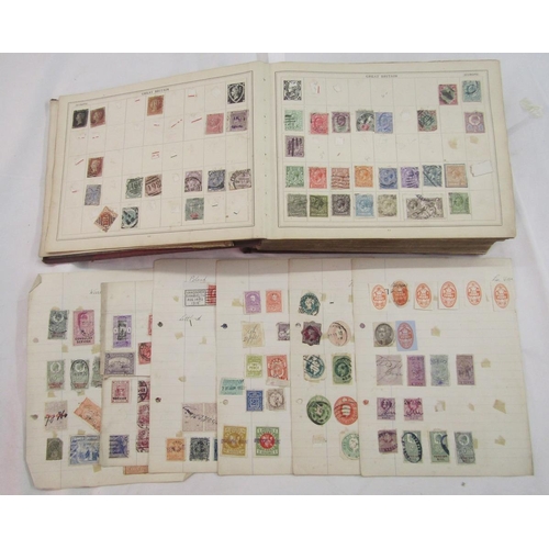 GB, British Empire & ROW stamps: Small box containing old 330+ page ...