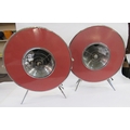 Pair of mid-century Spacemaster electric heaters of flying saucer form ...