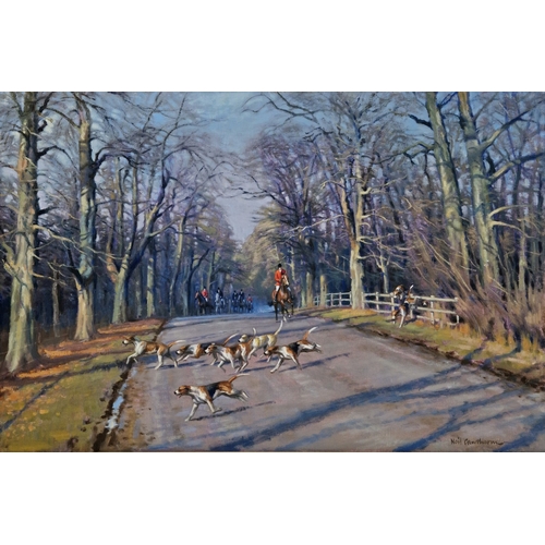 Neil Cawthorne SEA (1936-2022) Oil on canvas "Across the Road ...