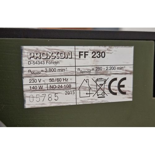 Proxxon FF230 micro-milling machine on Clark steel cabinet