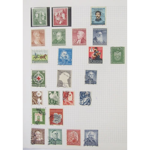 Stamps of Germany: 5 album collection of early states plus East and ...