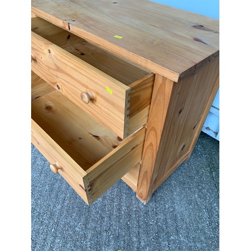 Pine Chest of Drawers - 85cm W x 45cm D x 77cm H