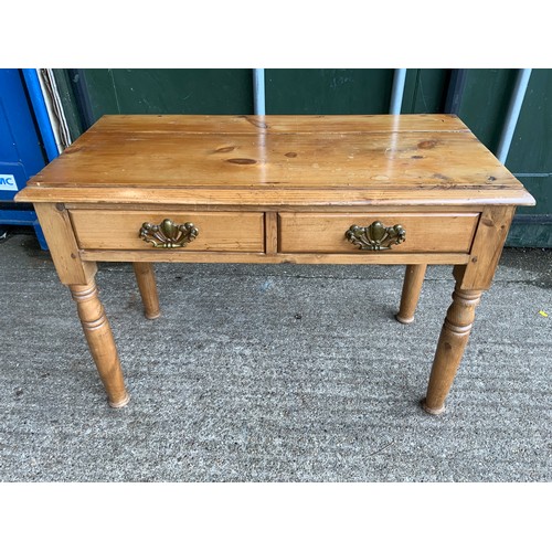 Small Pine Desk with Drawers
