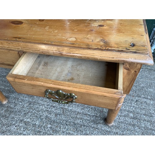 Small Pine Desk with Drawers
