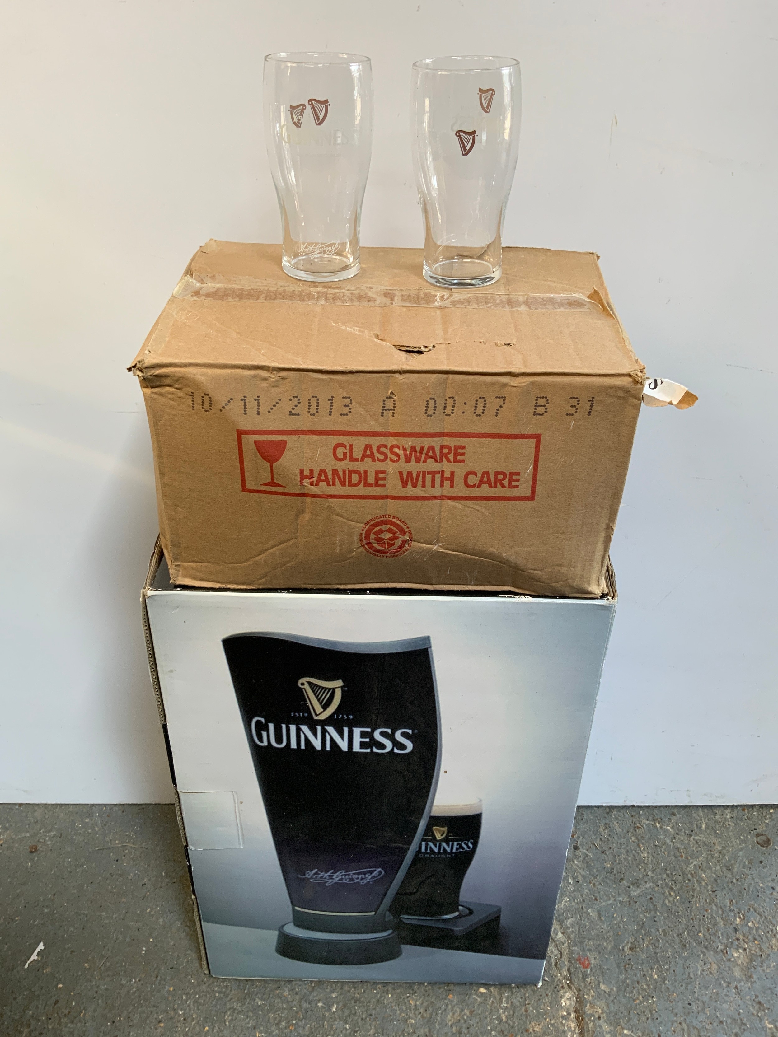 Guinness Surger and Branded Glasses