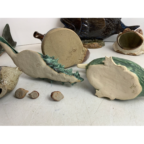 Studio Pottery Animals - Some Marked DW