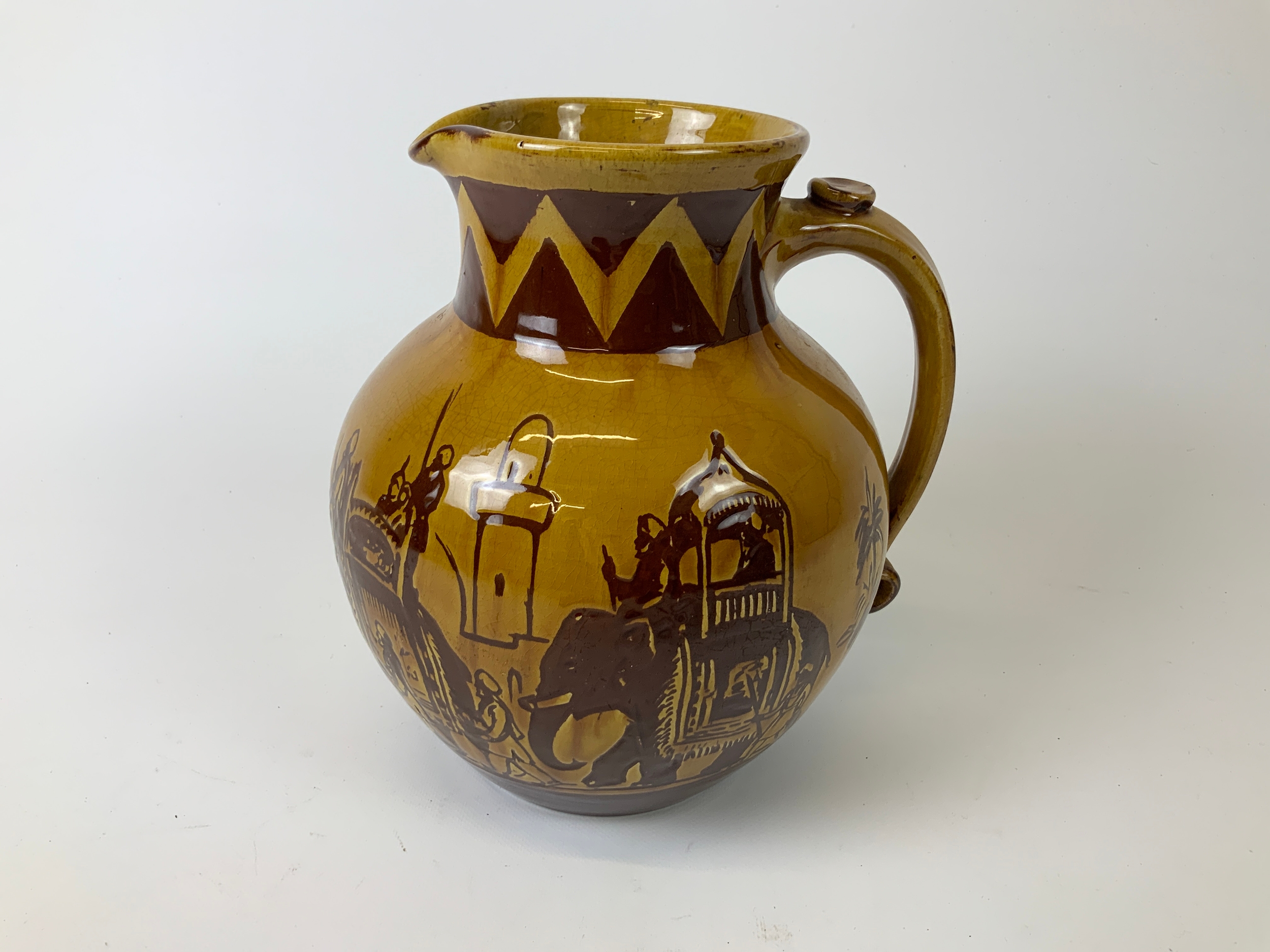 William Fishley Holland, Clevedon Somerset Slipware Pottery Jug ...