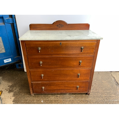 Marble Topped Chest of Drawers