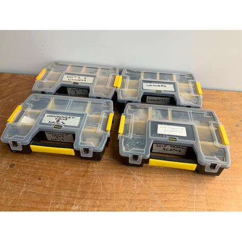 Stanley Plastic Storage Boxes and Contents - Screws etc