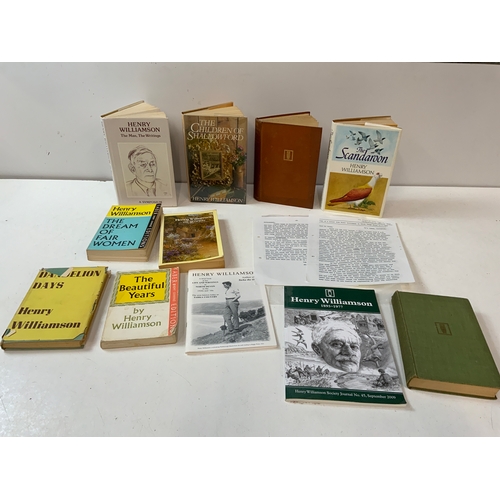 Henry Williamson Books and Copy of Letter from Henry Williamson