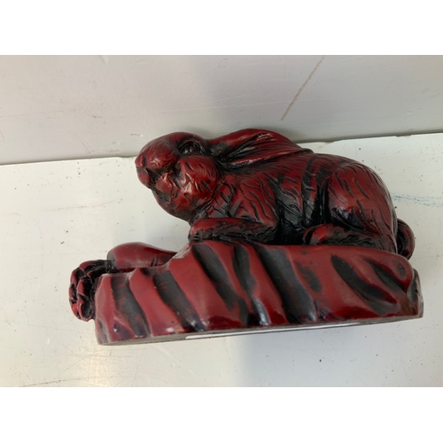 Small Carved Red Hare