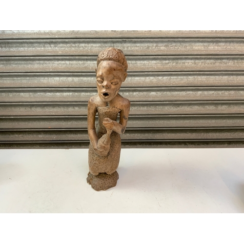 Carved Treen Female Figure