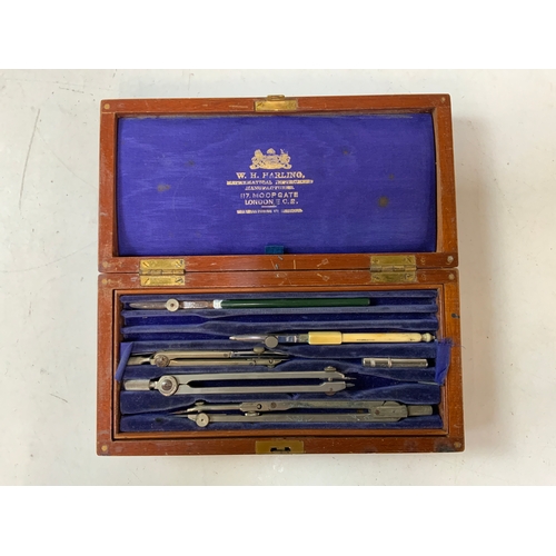 Vintage Box of Mathematical Instrument