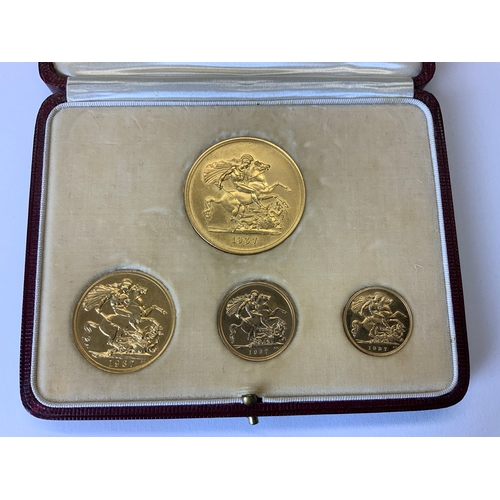A Royal Mint George VI 1937 Gold Specimen Coin Set