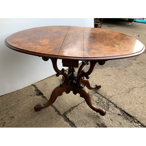 Victorian Walnut Drop Flap Table