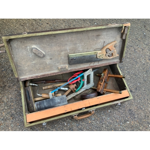 Carpenters Work Box and Contents