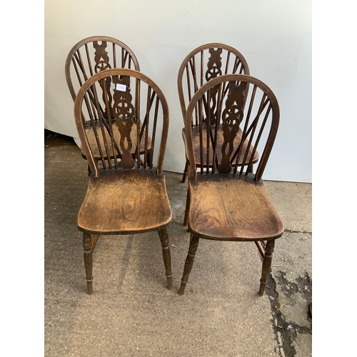 4x Wheel Back Chairs