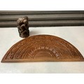 Carved Treen Figure and other