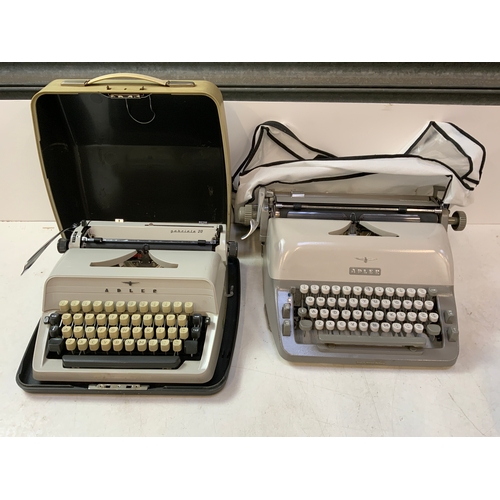2x Adler Typewriters