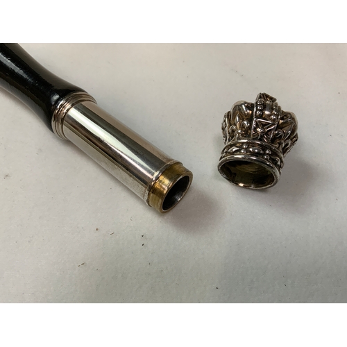 White Metal Crown Mounted Tip Staff
