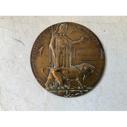 First World War Death Penny