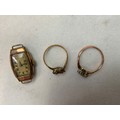 2x Rings and Watch to Include Gold