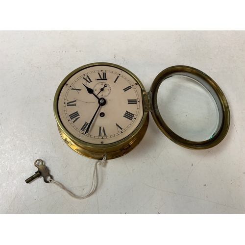 Brass Bulkhead Clock