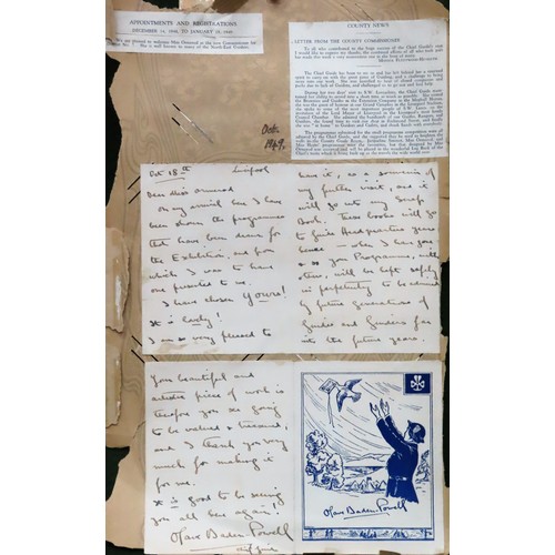 Vintage handwritten thank you letter, signed by Olave Baden-Powell ...