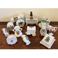 FOURTEEN VARIOUS PIECES OF CRESTED WARE