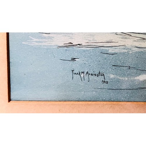 FRANK MILTON ARMINGTON, 'QUEBEC WATERFRONT, CANADA' COLOUR ETCHING ...