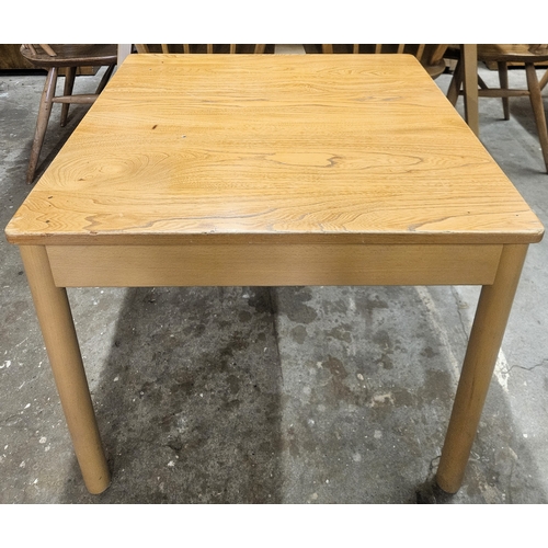 Ercol mid/late 20th century square coffee table. Approx. 56 x 64 x 64cms