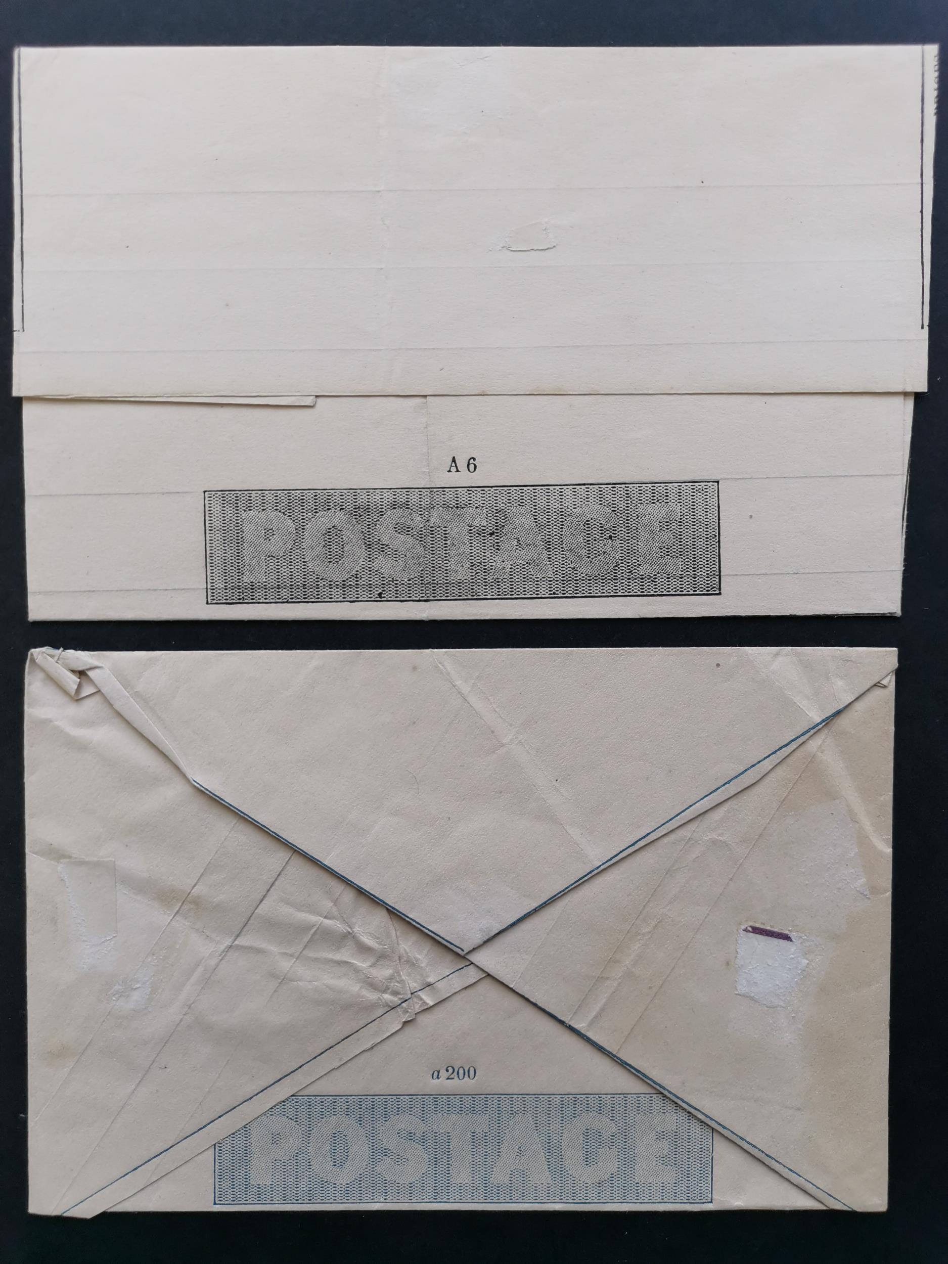 1d wrapper A6 unused (vertical filing fold) 2d envelope a200 unused ...