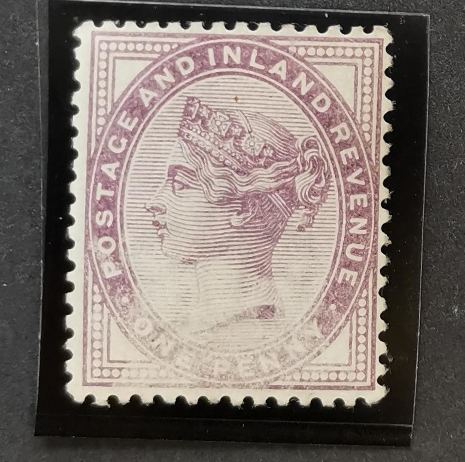 QV. 1881 1d lilac printed both sides impression on back inverted o.g ...