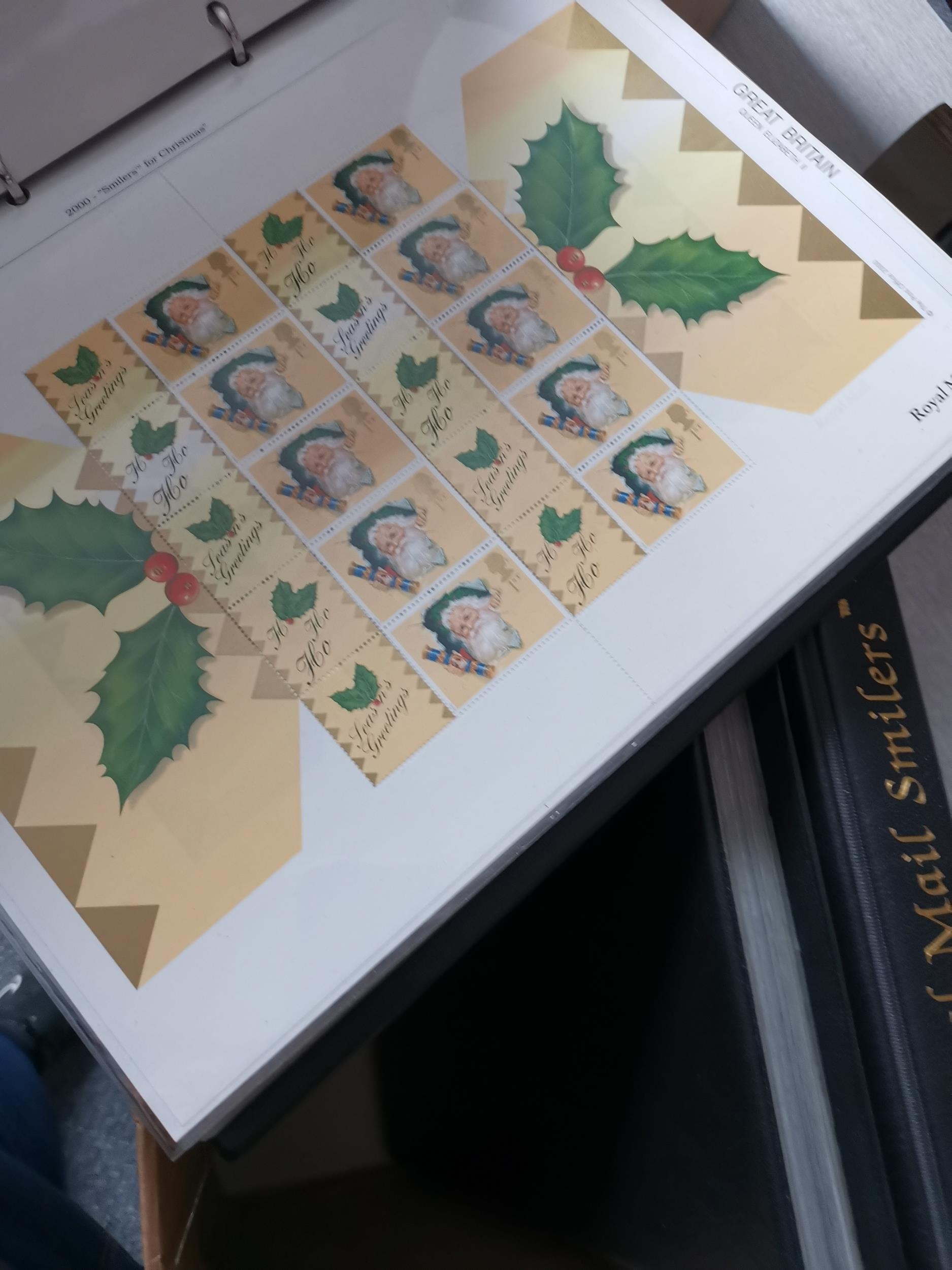 SMILER SHEETS. A collection of UM in 3 Royal Mail albums stated to be ...