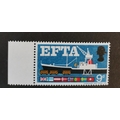 QE II. 1967 EFTA 9d ord with lilac omitted marginal UM. SG715b. Cat. £ ...