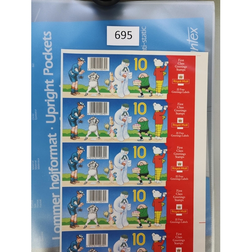 QE II. Greetings Rupert Bear booklet uncut strip of 5 covers and range ...